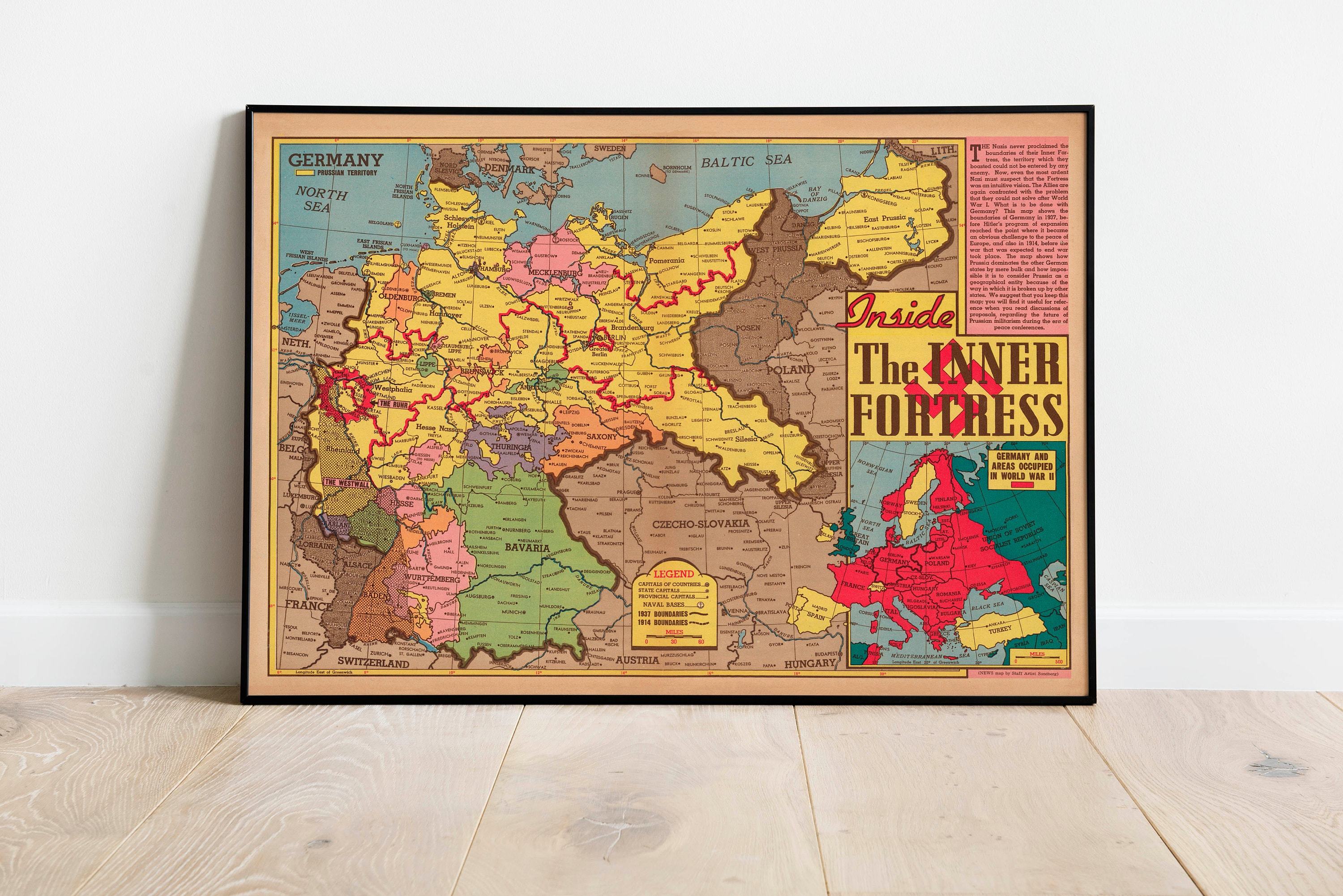 World War 2 Map Print Poster Print WW2 Maps Canvas Art War - Etsy