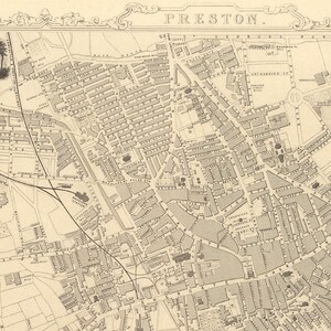 City Map of Preston Preston Old Map UK United Kingdom Old | Etsy