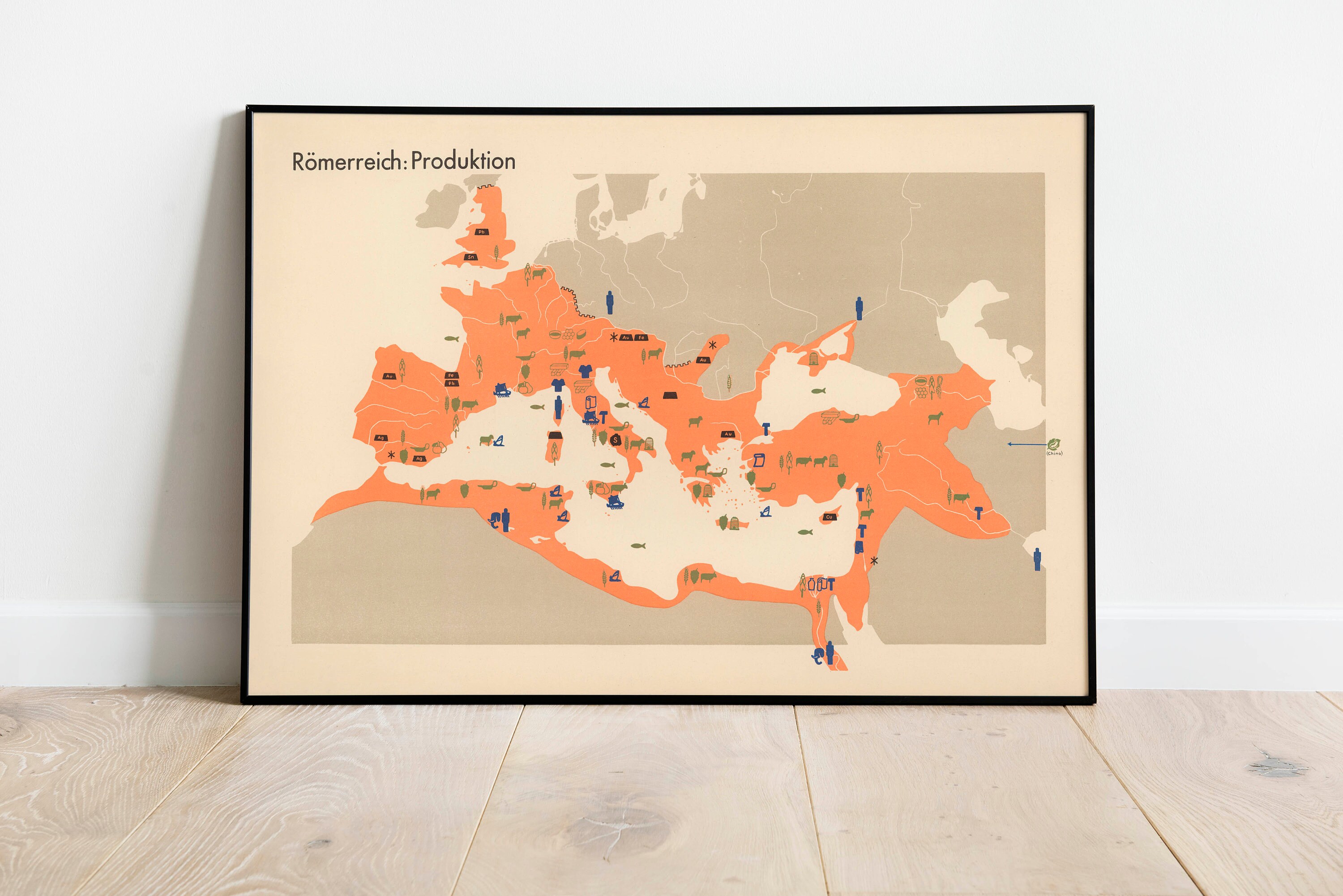 Roman Empire Historical Map Framed Art Print Roman Empire - Etsy