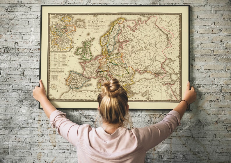 Historical Map of Europe 1813 Old Map Wall Decor Vintage Map - Etsy