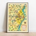 Map of St. Louis and Vicinity St. Louis Old Map Wall Print Pull Down ...