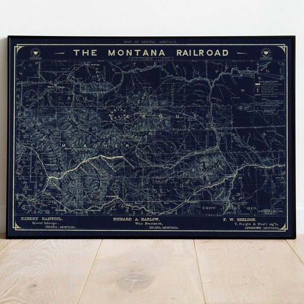 Framed Map - Etsy