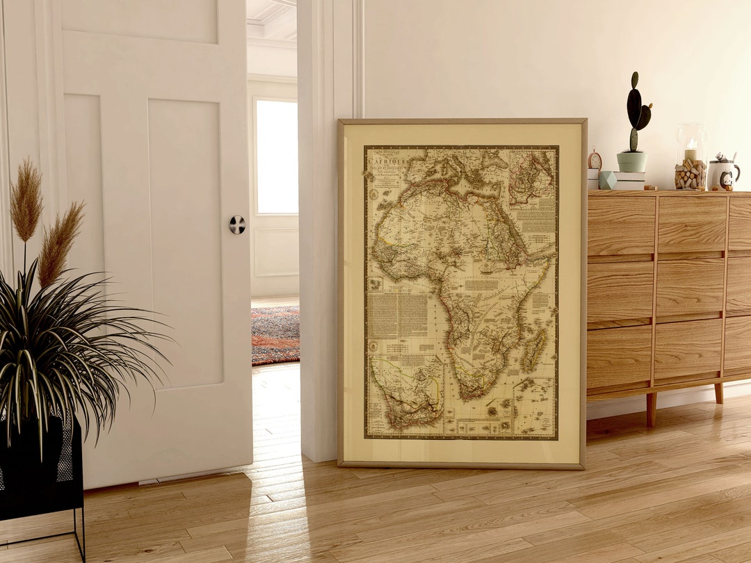 Historical Map of Africa 1813| Old Map Wall Decor| Vintage Map Wall Art ...