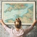 Map of English Channel Old Map Wall Decor Vintage Map Wall Art Poster ...