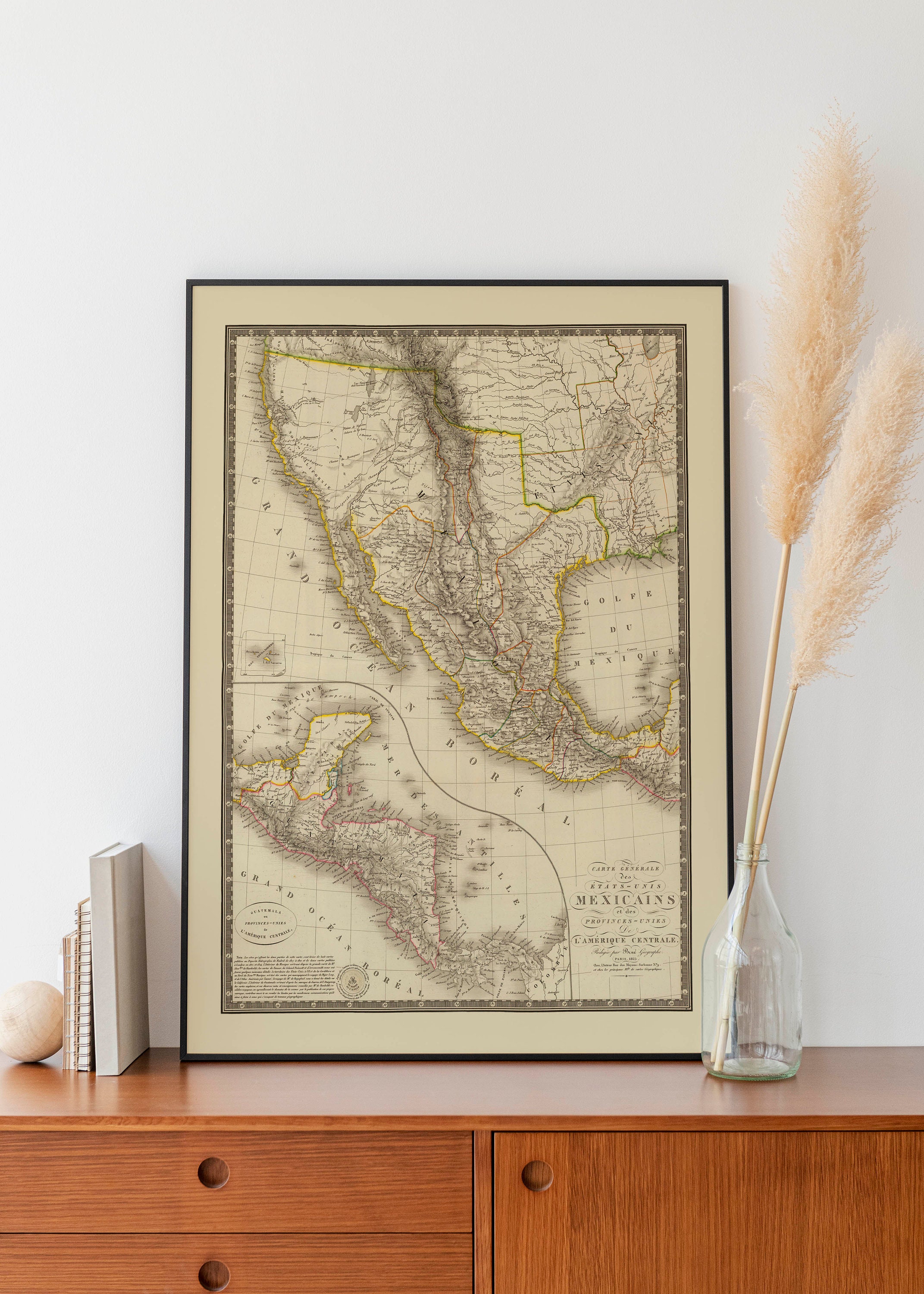 Historical Map of Mexico 1821 Old Map Wall Decor Vintage Map - Etsy