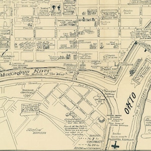 Old Map of City of Marietta Ohio Antique Map Marietta | Etsy