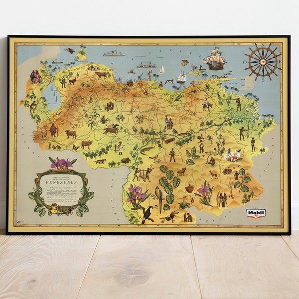 Vintage Venezuela Poster - Etsy
