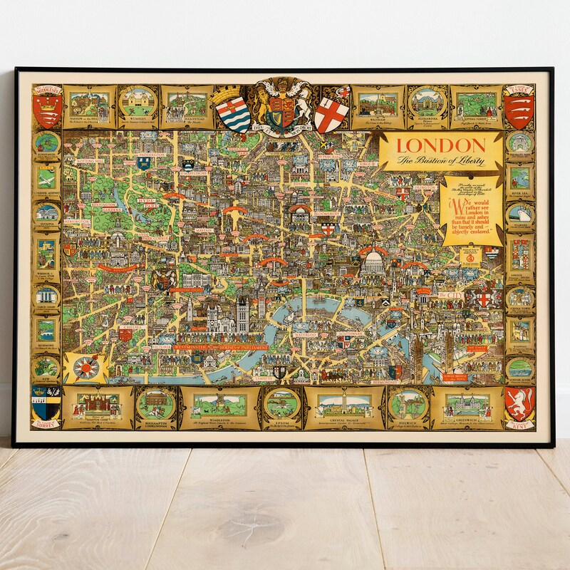 London Map - Etsy