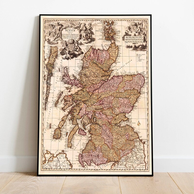 Scotland Map - Etsy