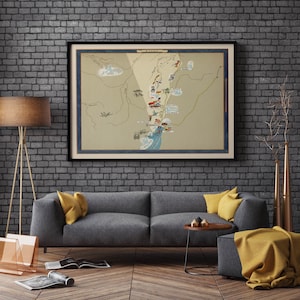 Eilat Map Print| Israel Map Posters| Canvas Print Wall Art| Pull Down ...