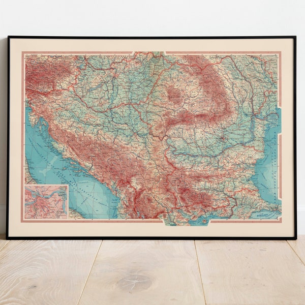 Old Map of Yugoslavia - Etsy