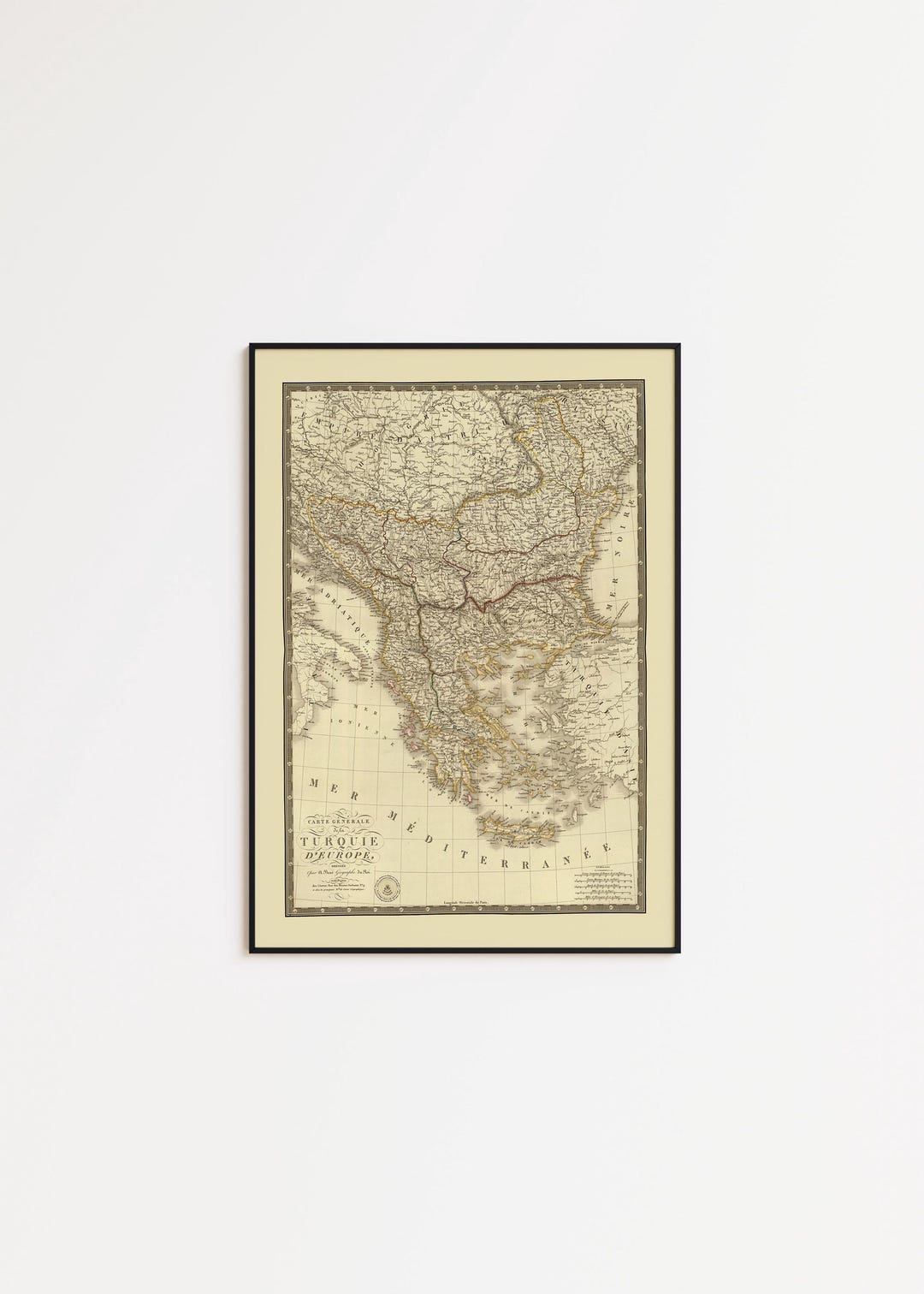 Ottoman Empire in Europe Historical Map 1826: Vintage Wall Art - Etsy
