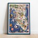 Map of State of Florida Decorative Wall Art Prints on | Etsy