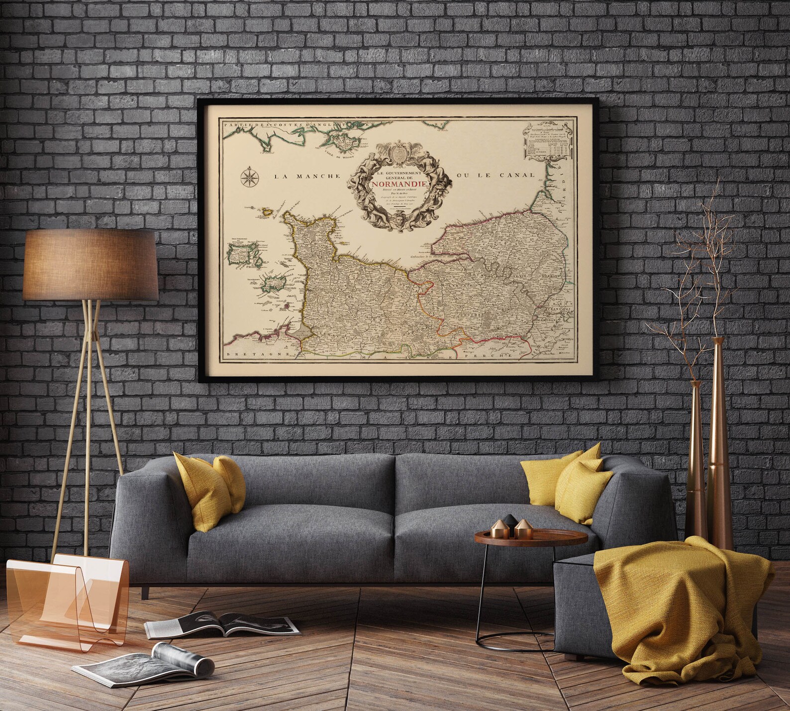 1711 Map of Normandy France Old Map of Normandy Print - Etsy