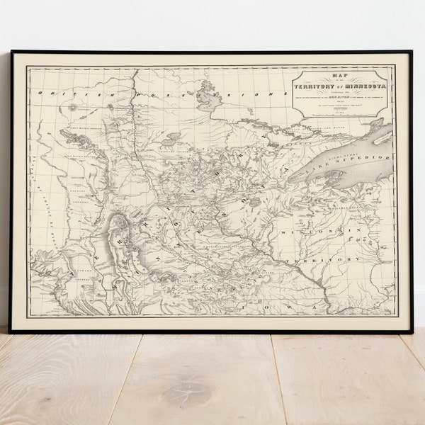 Old Minnesota Map - Etsy