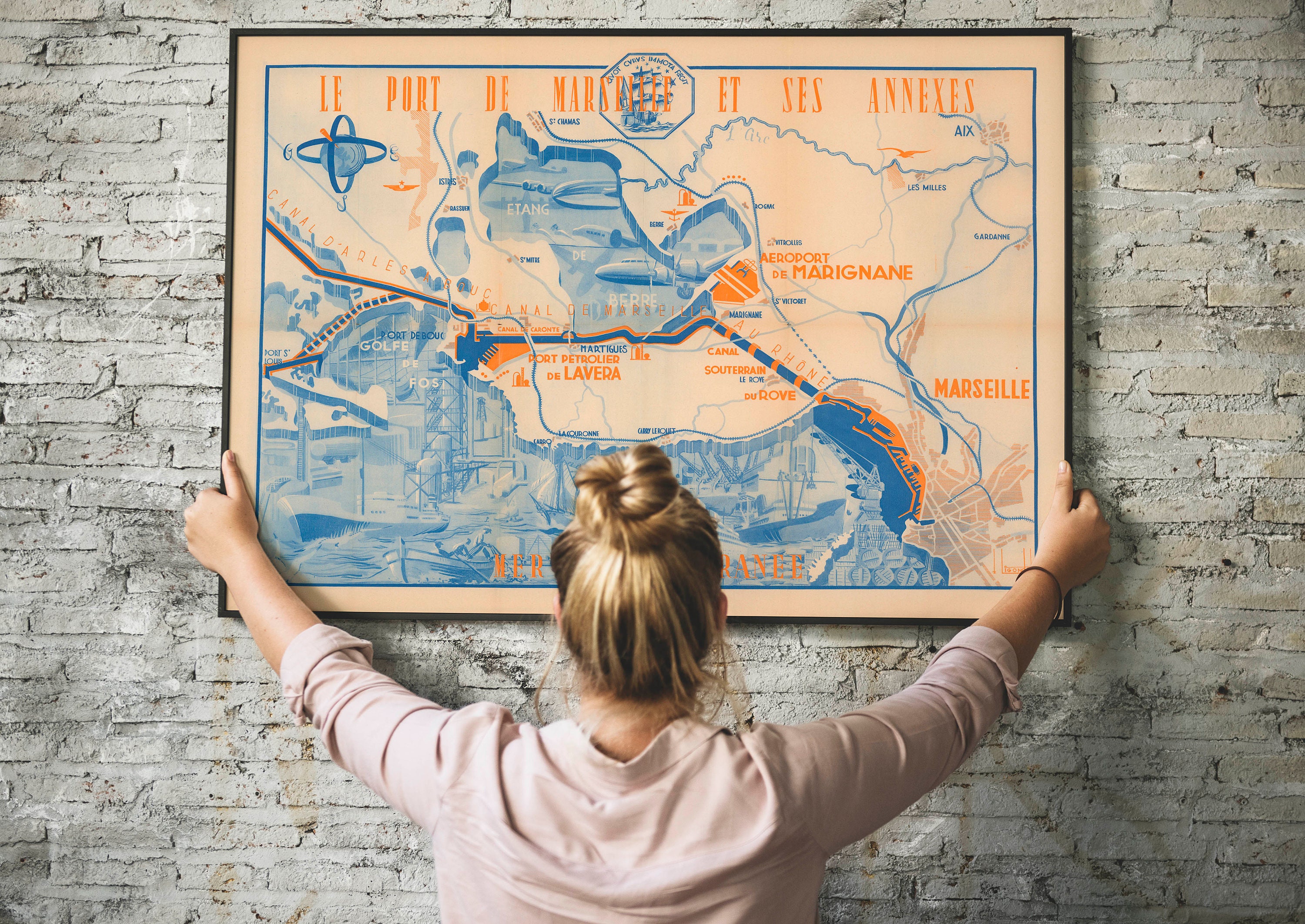 Map of Old Port of Marseille 1951 Old Map Wall Decor Vintage | Etsy