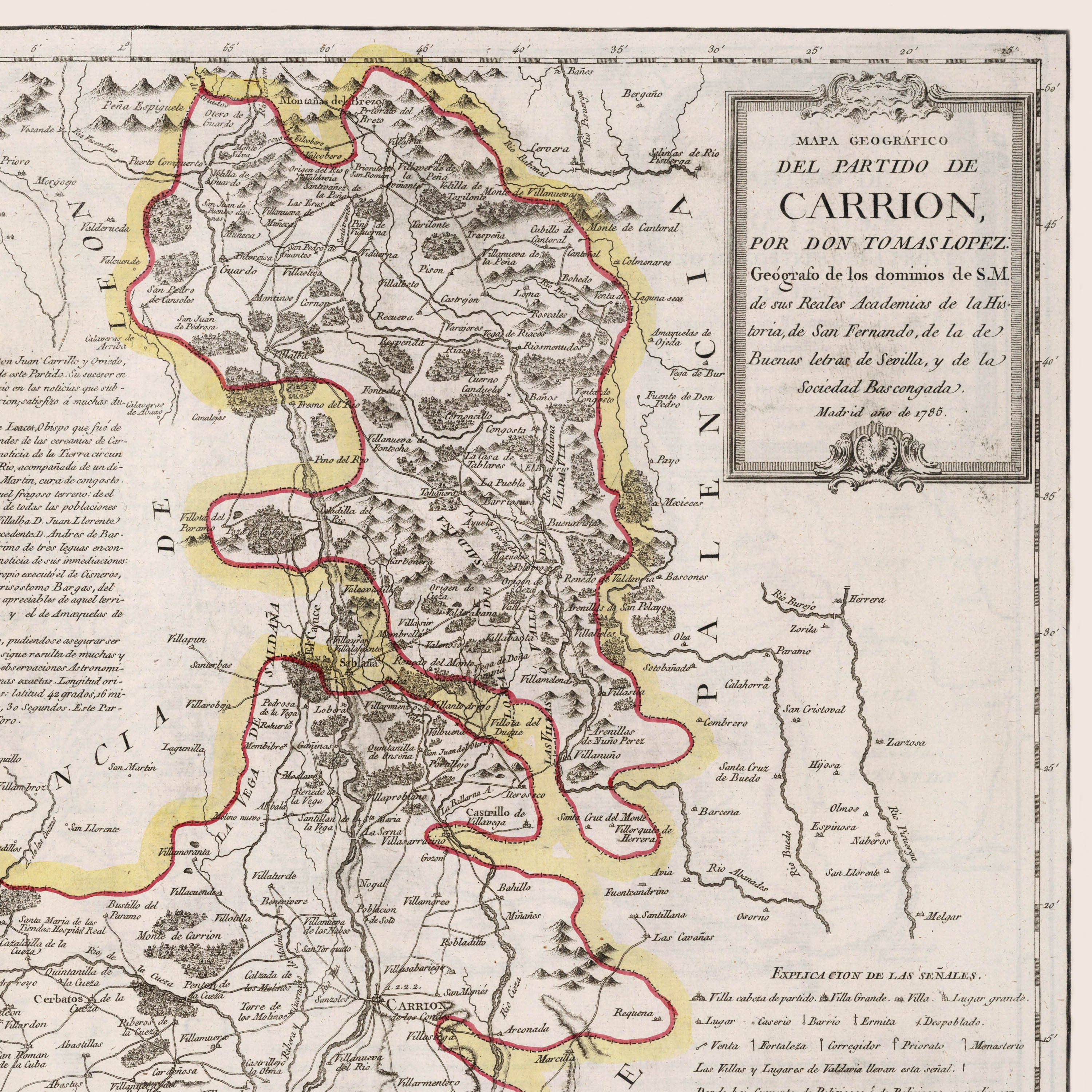 Carrion Map Print Canvas Print Wall Art Spain Vintage Maps | Etsy