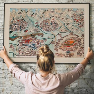 Map of the Buddhist Palace in Lhasa 1828| Old Map Wall Decor| Vintage ...
