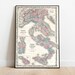 Italy Map Wall Print 1862 Italy Map Poster Print Canvas - Etsy