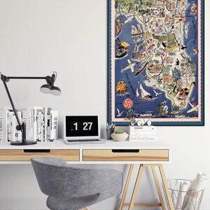 Map of State of Florida| Decorative Wall Art| Prints on Canvas| Florida ...