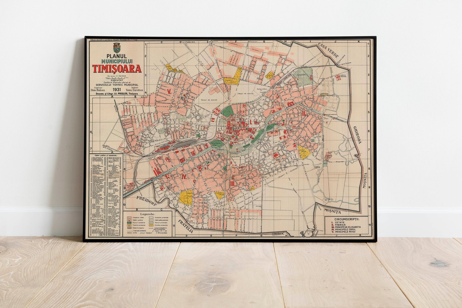 Timisoara Map Print Art History 1931 Timisoara Map Wall Art - Etsy