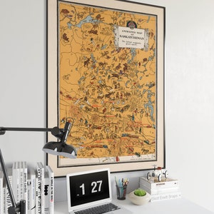 Vintage Saskatchewan Map Print| Saskatchewan Wall Art| Canvas Wall Art ...