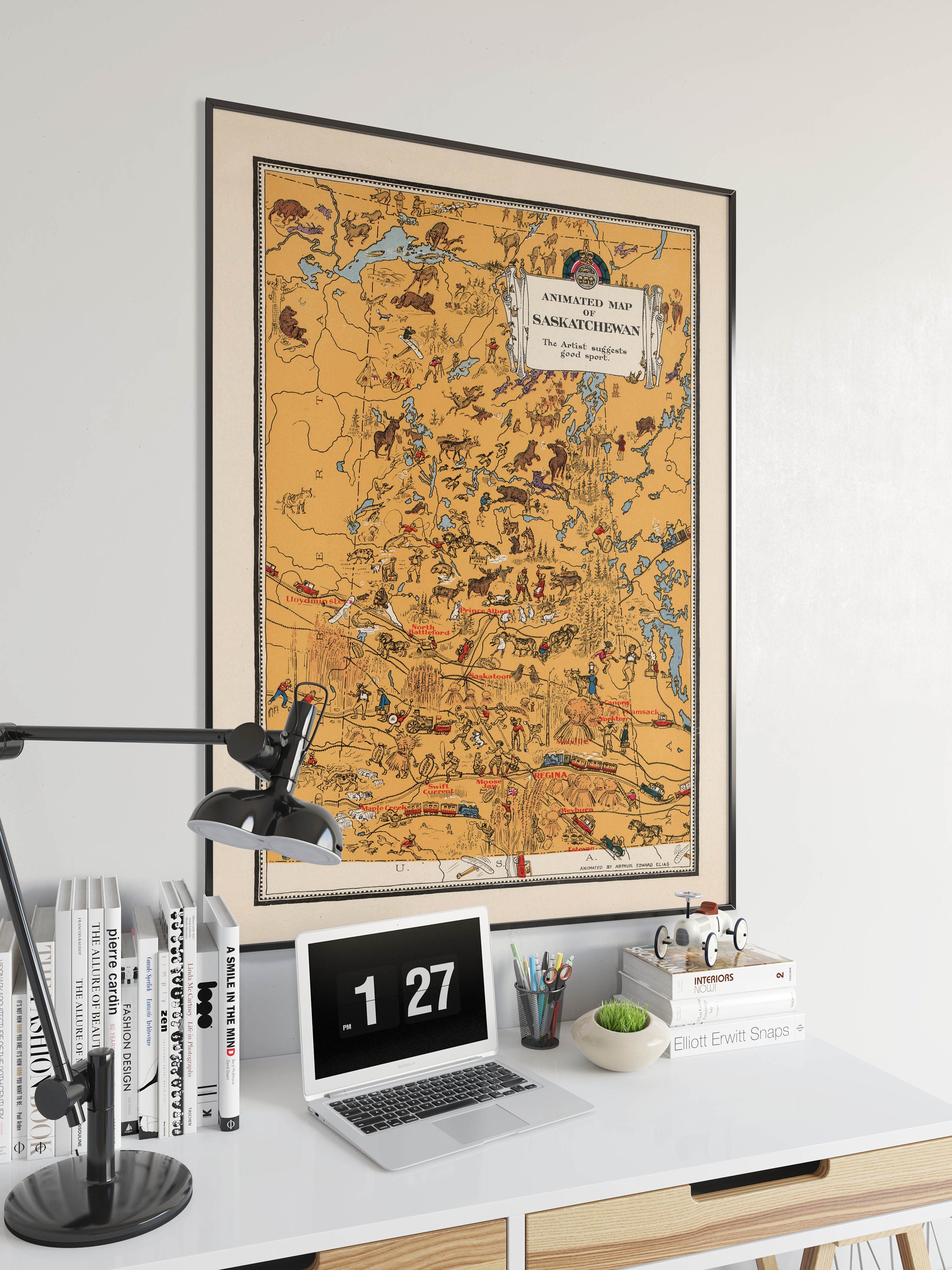 Vintage Saskatchewan Map Print Saskatchewan Wall Art Canvas - Etsy