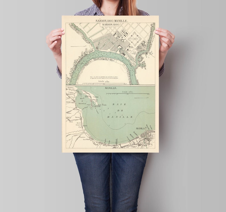 Map of Saigon Map of Vietnam Ho Chi Minh City Poster Print - Etsy
