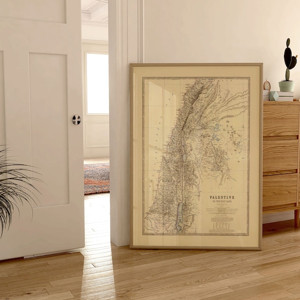 Old Map of Palestine Wall Art - Etsy