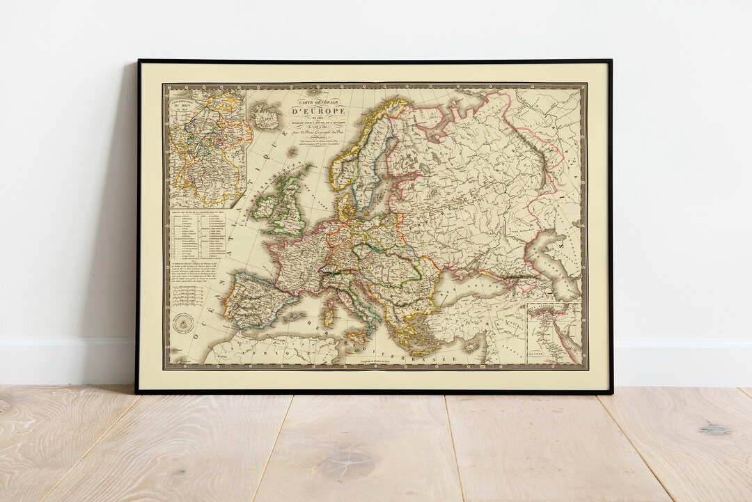 1813 Europe Historical Map: Vintage Wall Art Print - Etsy