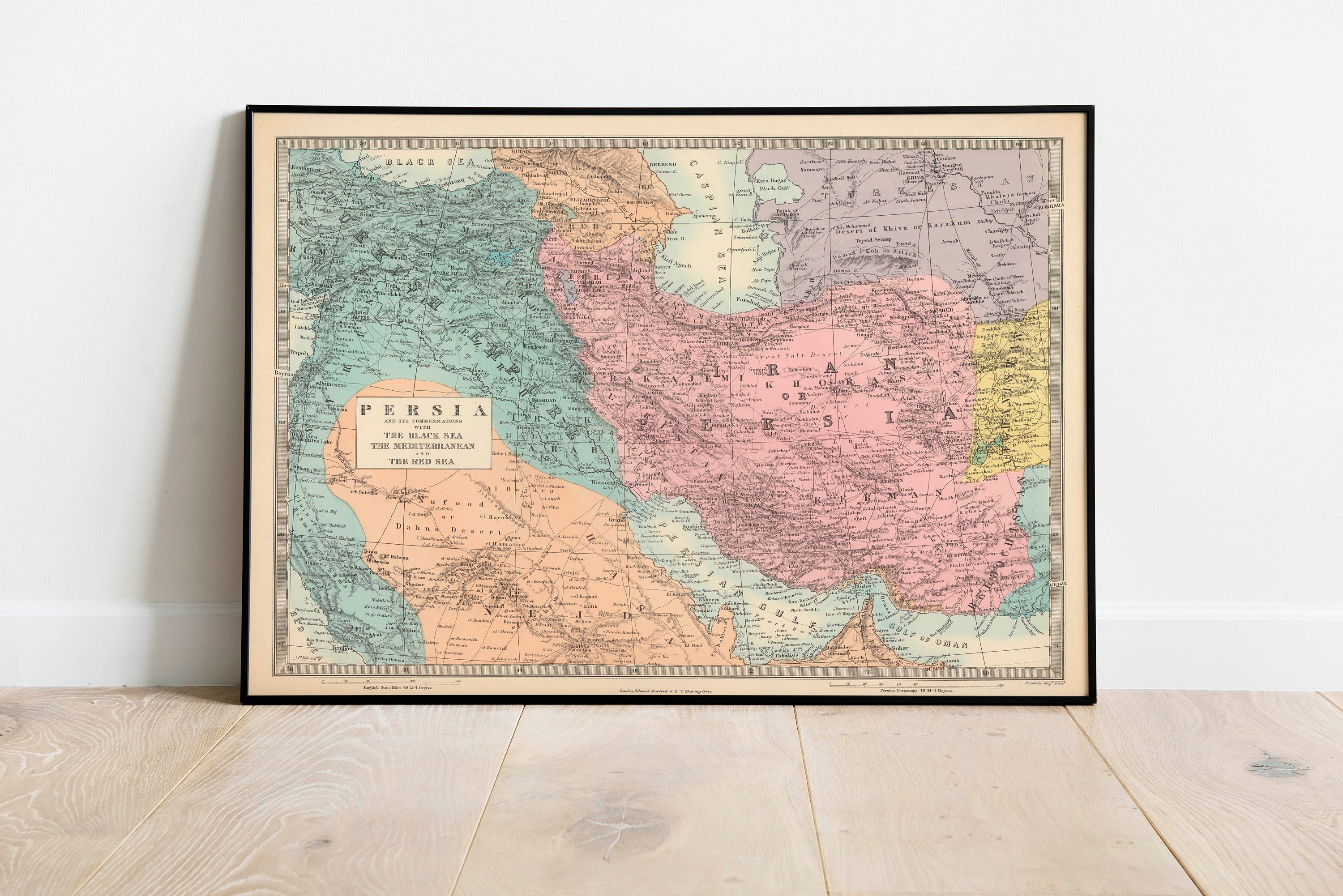 Map of Persia 1872 Old Map Wall Decor Vintage Map Wall Art | Etsy