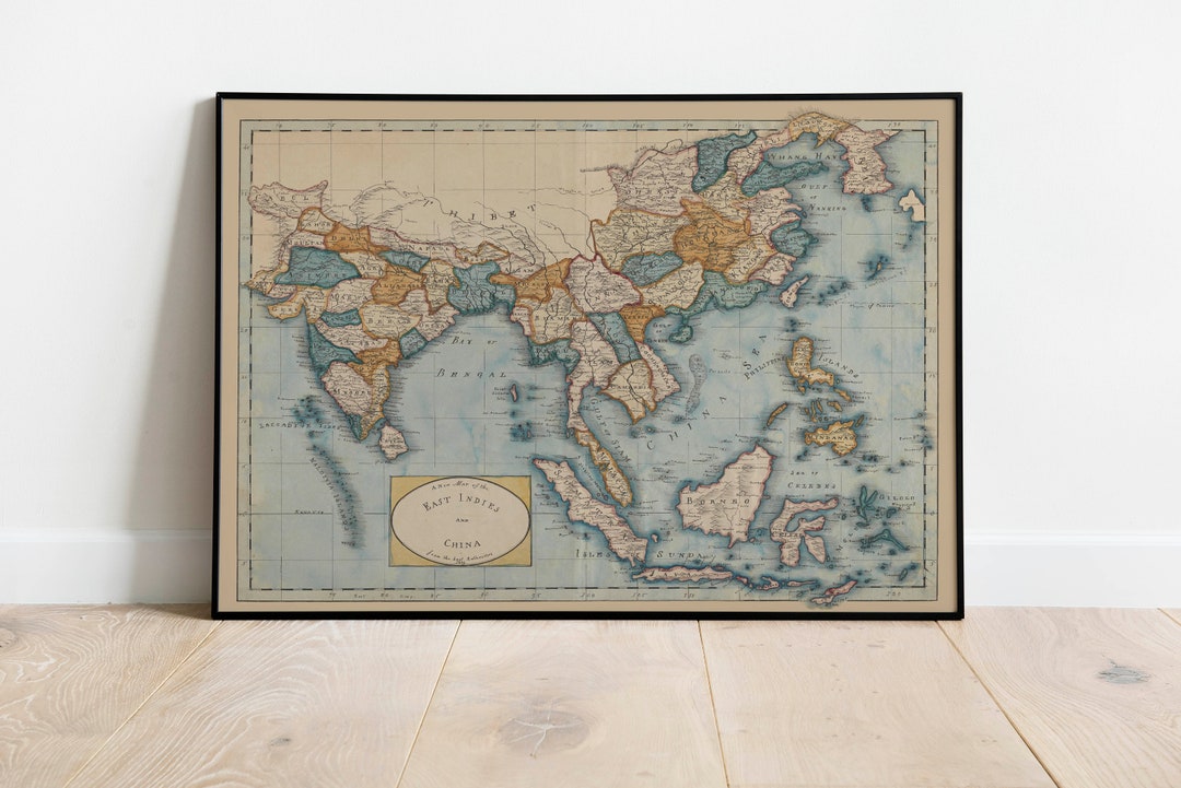Southeast Asia Map Wall Print| 1809 East Indies Map| Poster Print ...