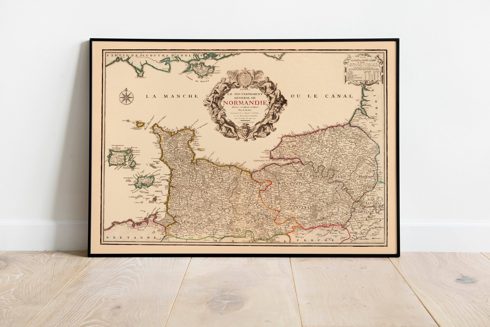 1711 Map of Normandy France Old Map of Normandy Print | Etsy