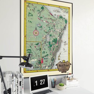 Map of West Point, New York| Vintage USA Wall Map Prints| Canvas Wall ...