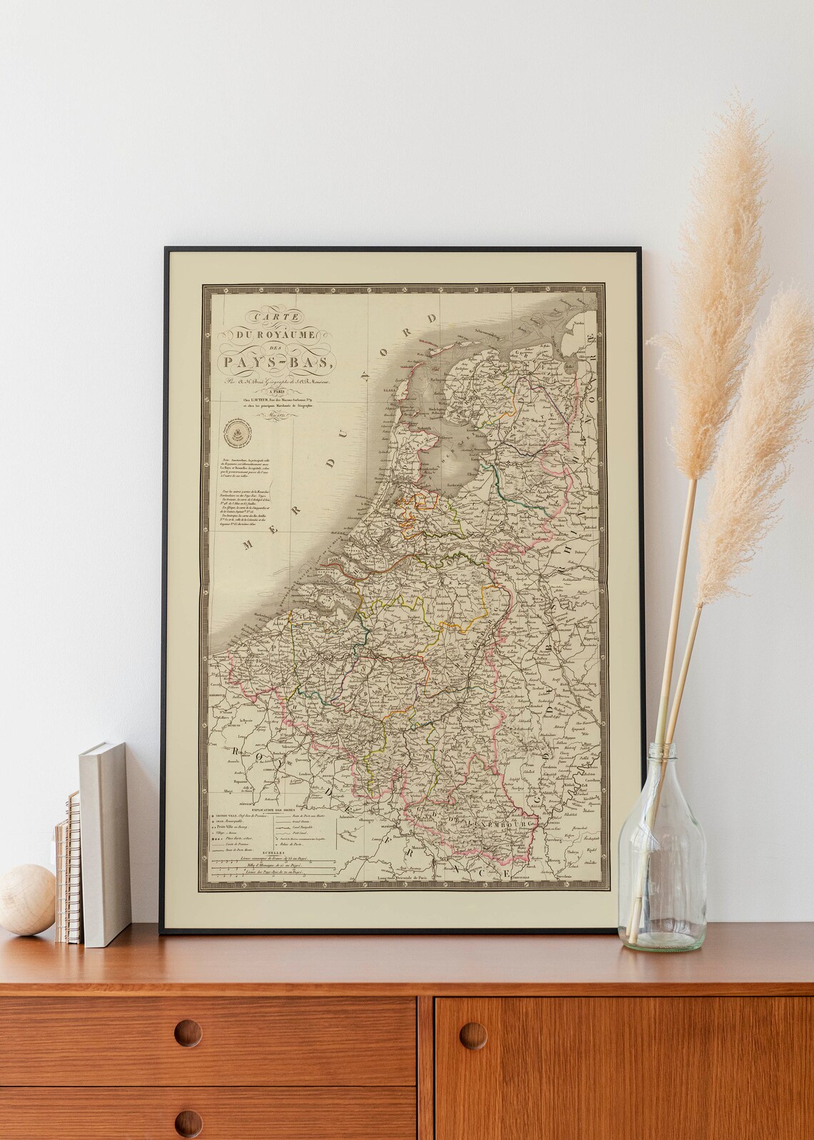 Historical Map of the Netherlands and Belgium 1821 Old Map - Etsy
