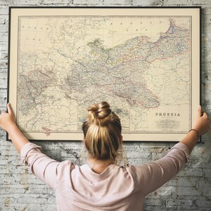 Composite Map of Prussia 1861| Old Map Wall Decor| Vintage Map Wall Art ...