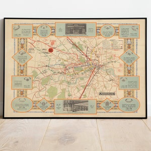London Underground Map Print| Art History| London Map Wall Art| Framed ...