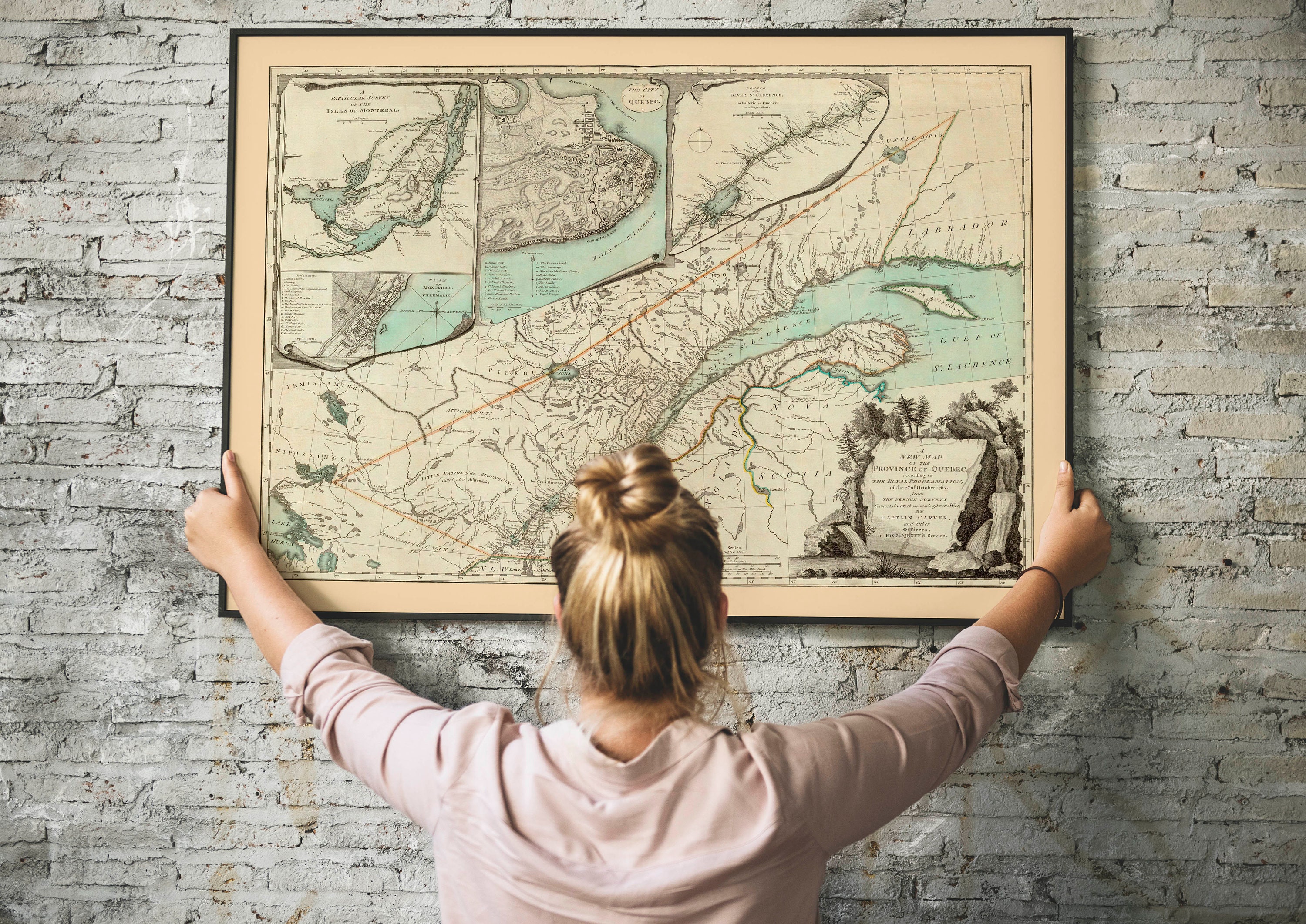 Historical Map of the Province of Quebec 1776 Old Map Mexico | Etsy