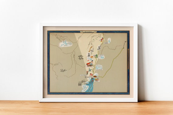 Eilat Map Print Israel Map Posters Canvas Print Wall Art | Etsy