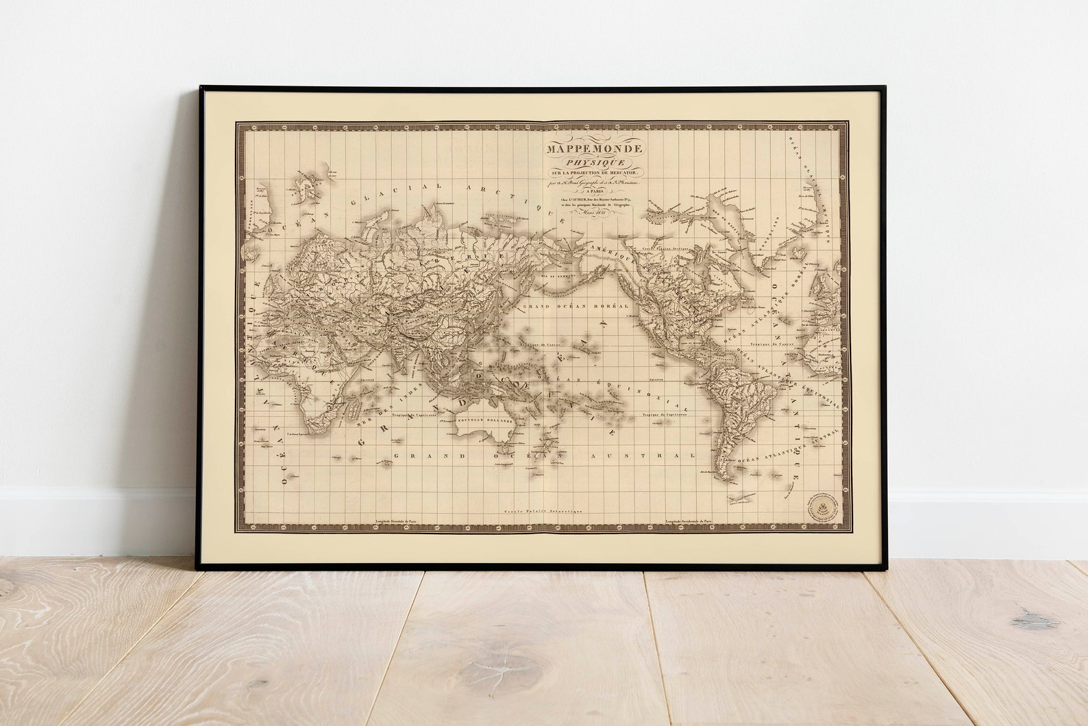 Historical Map of the World Old Map Wall Decor Vintage Map | Etsy