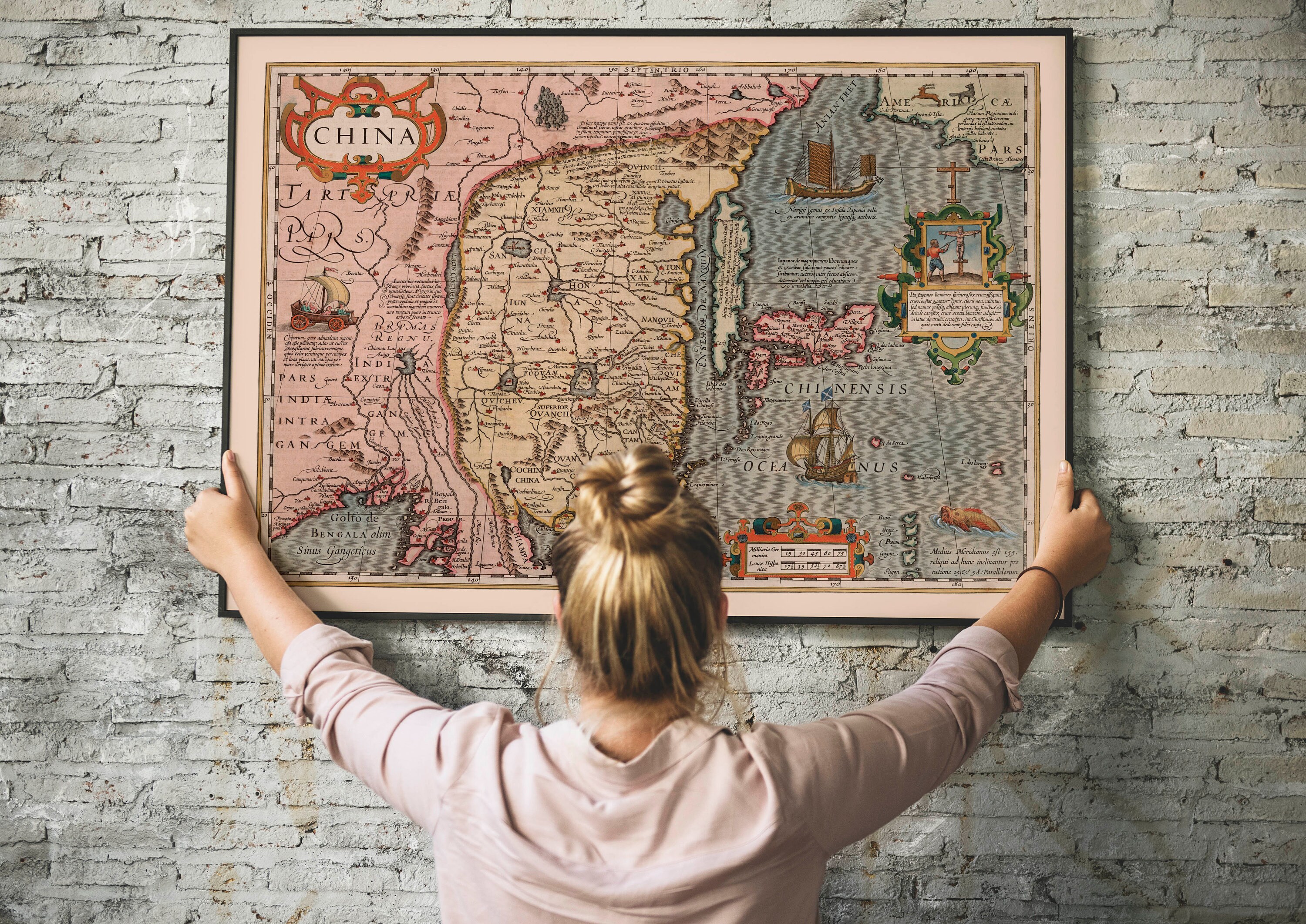 Map of China 1623 Gerardus Mercator Old Map Wall Decor | Etsy