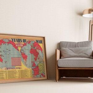 World War 2 Map Print Poster Print WW2 Maps Canvas Art War Maps Art ...