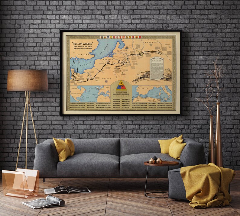 World War 2 Map Print Poster Print WW2 Maps Canvas Art War - Etsy