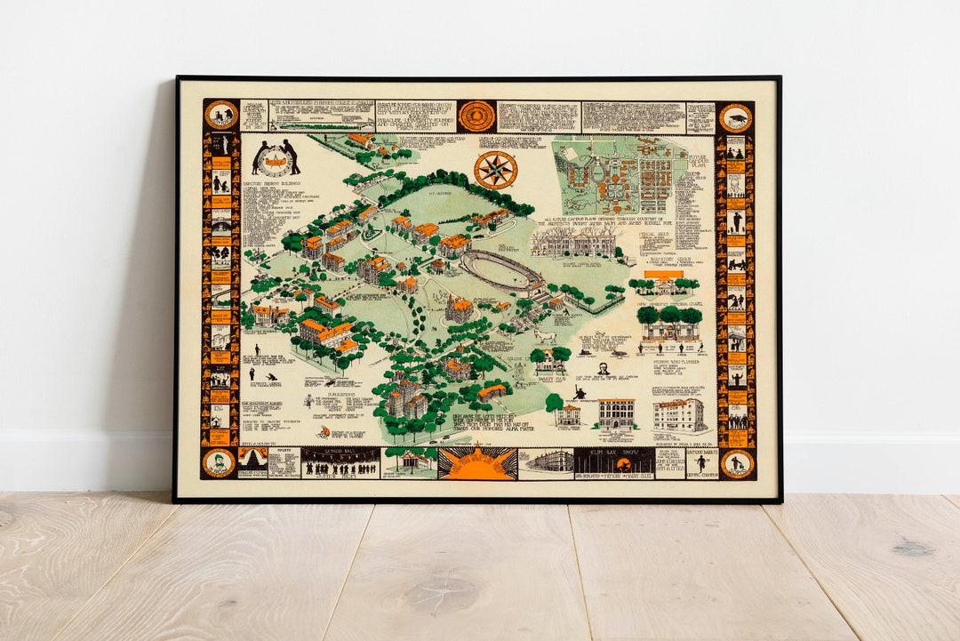 Map of Syracuse University Campus in 1928| Graduation Gifts| Syracuse ...