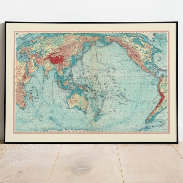 Map With the Indian Ocean - Etsy