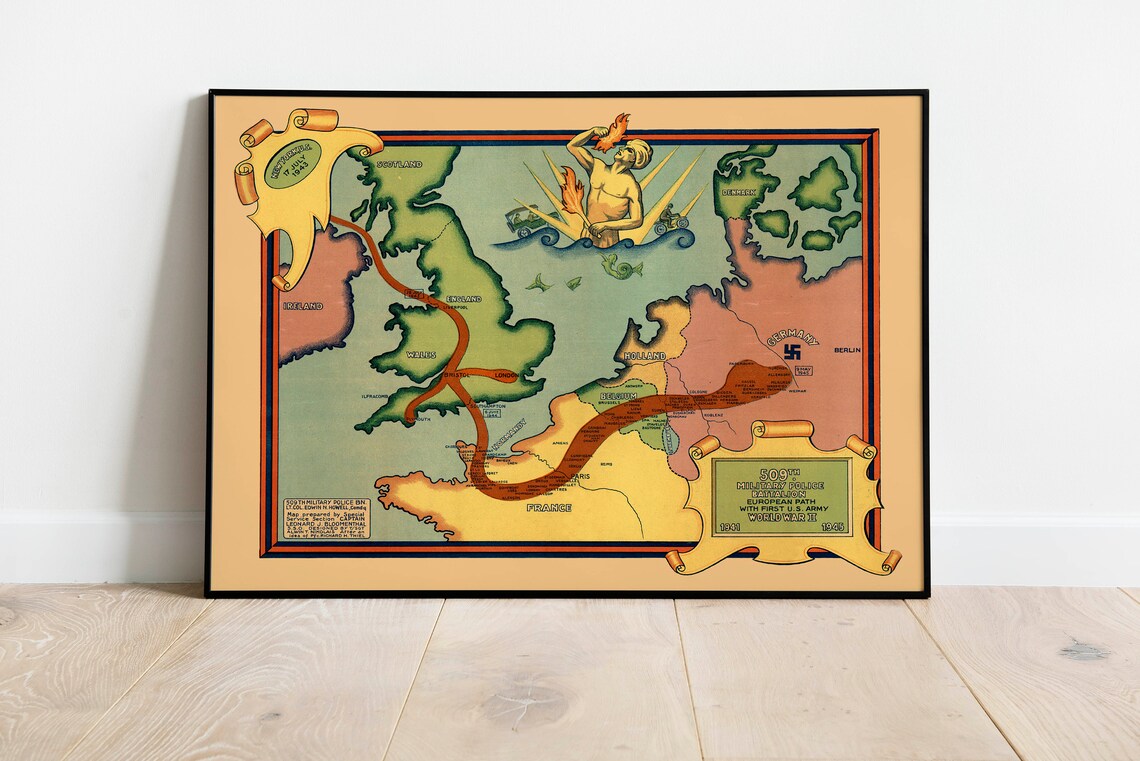 World War 2 Propaganda Poster Wwii Map Wwii Poster Wall Art - Etsy