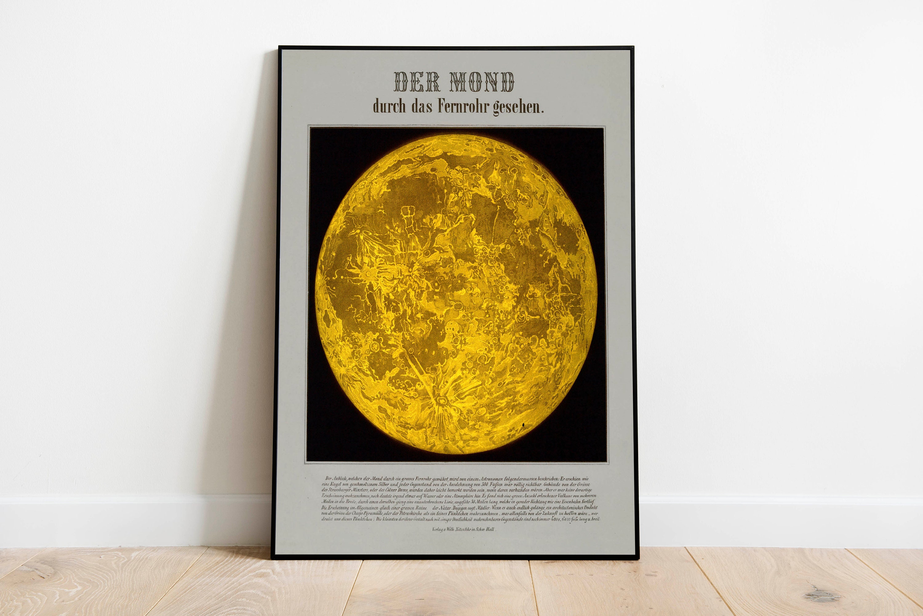 Moon Wall Poster Vintage Decor Celestial Decor Space Art - Etsy