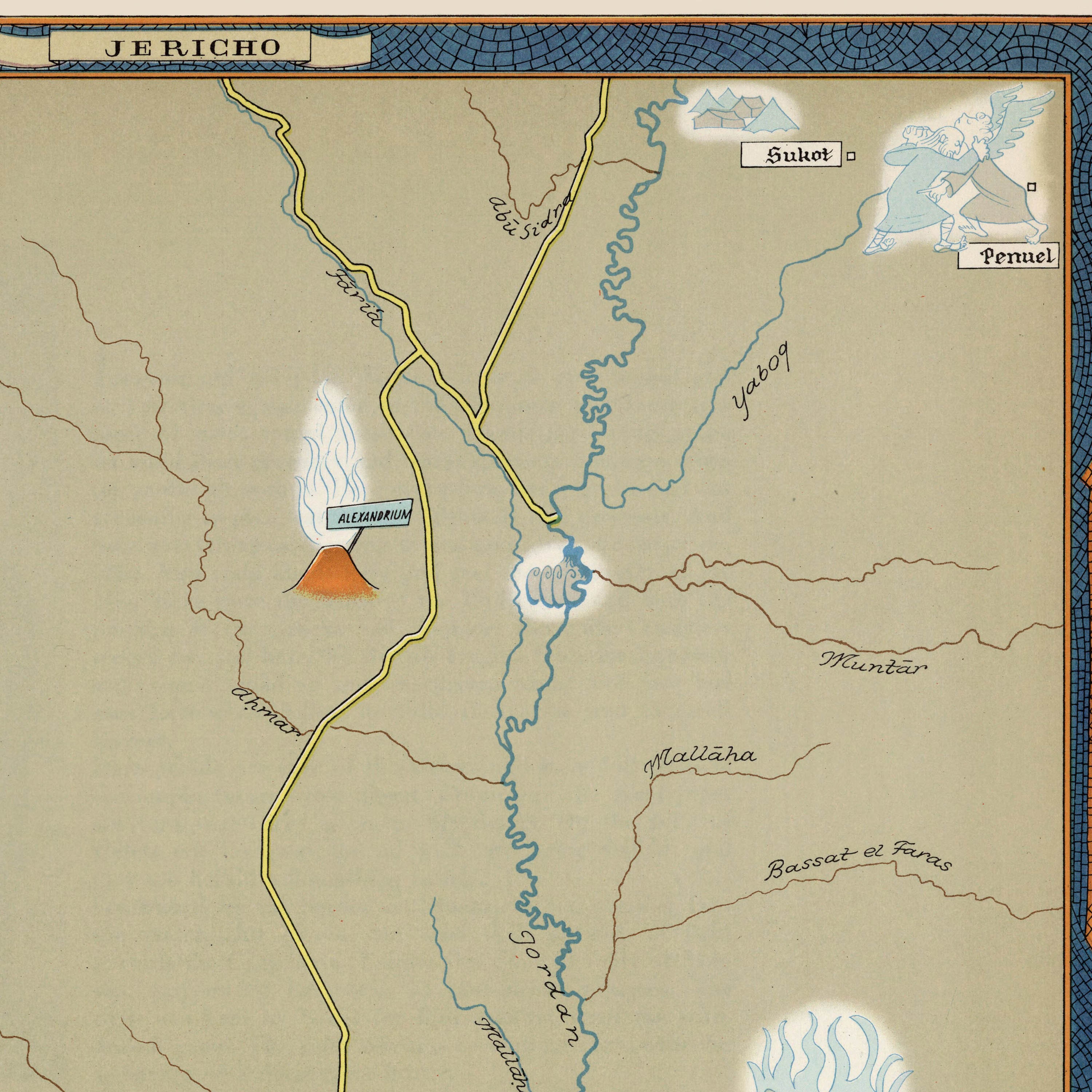 Jericho Map Print Israel Map Posters Canvas Print Wall Art | Etsy