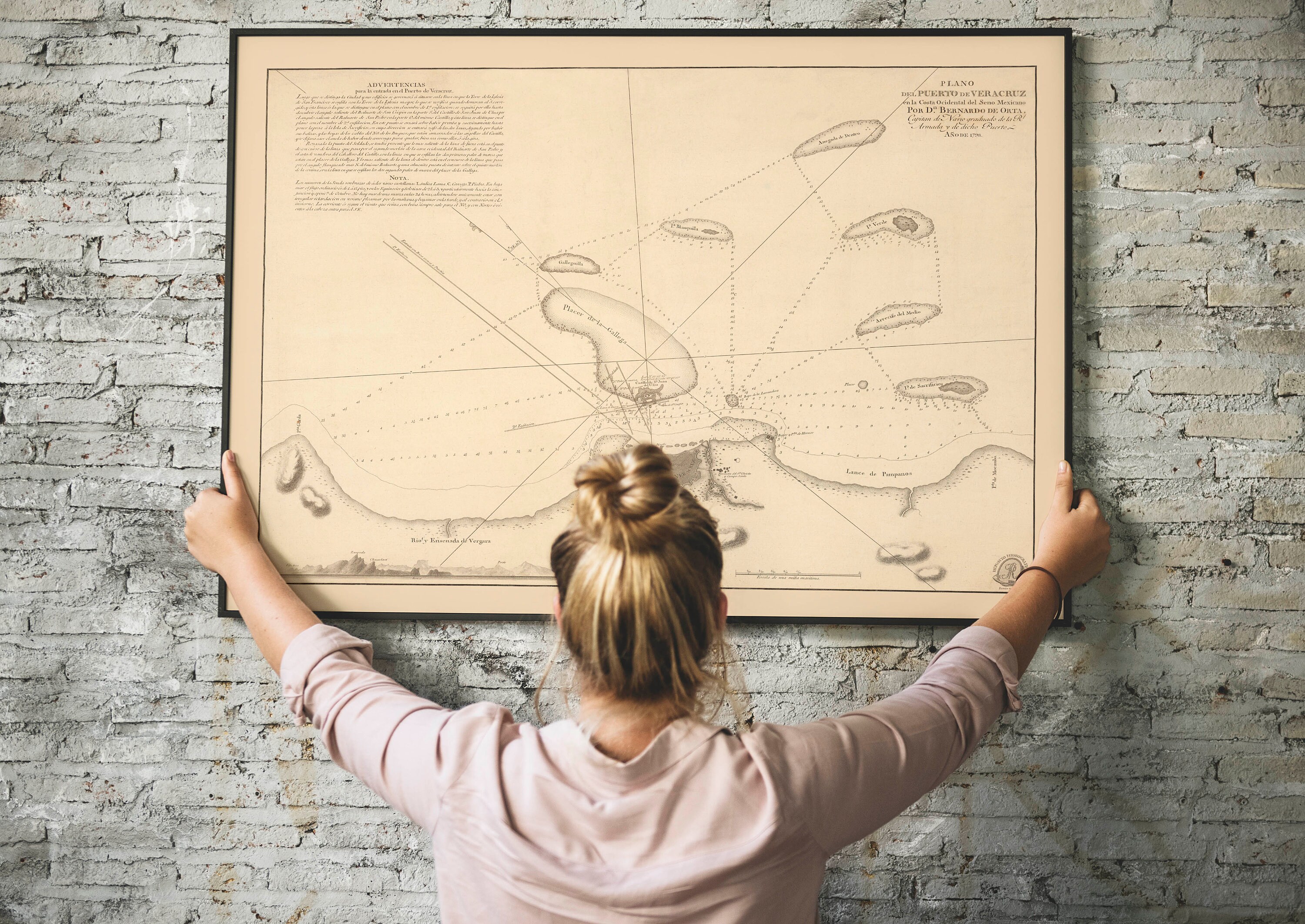 Nautical Chart of Veracruz 1798 Mexico Maps Old Map Wall | Etsy