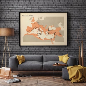 Roman Empire Historical Map | Framed Art Print| Roman Empire Map Wall ...
